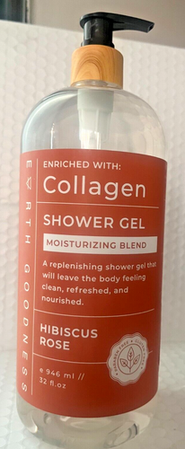 HOME&BODY COLLAGEN SHOWER GEL HIBISCUS ROSE MOISTURIZING BLEND 32FLOZ ...
