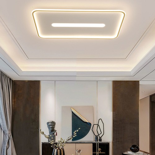 Modern Square Panel Ceiling Light LED Flush Mount Lamp Dimmable Fixture ...