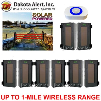DAKOTA ALERT SBA-4K PLUS-WIRELESS RECEIVER + 4 SETS SOLAR WIRELESS ...