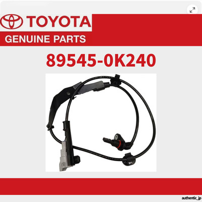 Toyota Genuine Hilux 2019 Sensor, Speed, Rear RH 89545-0K240 OEM | eBay