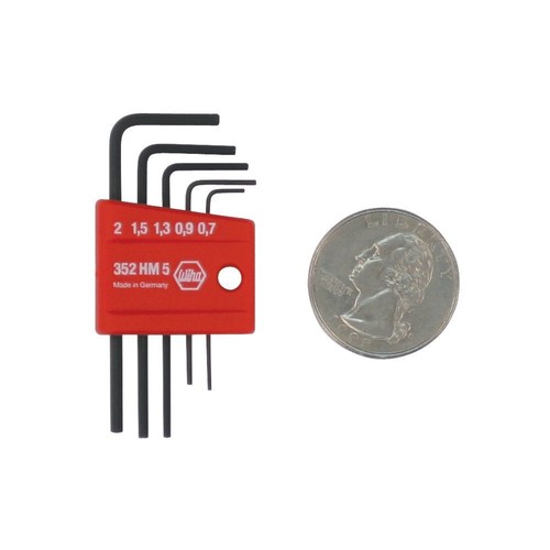 Wiha 35392 5-piece Micro Metric Short Arm Hex Key Set in Mini Molded ...