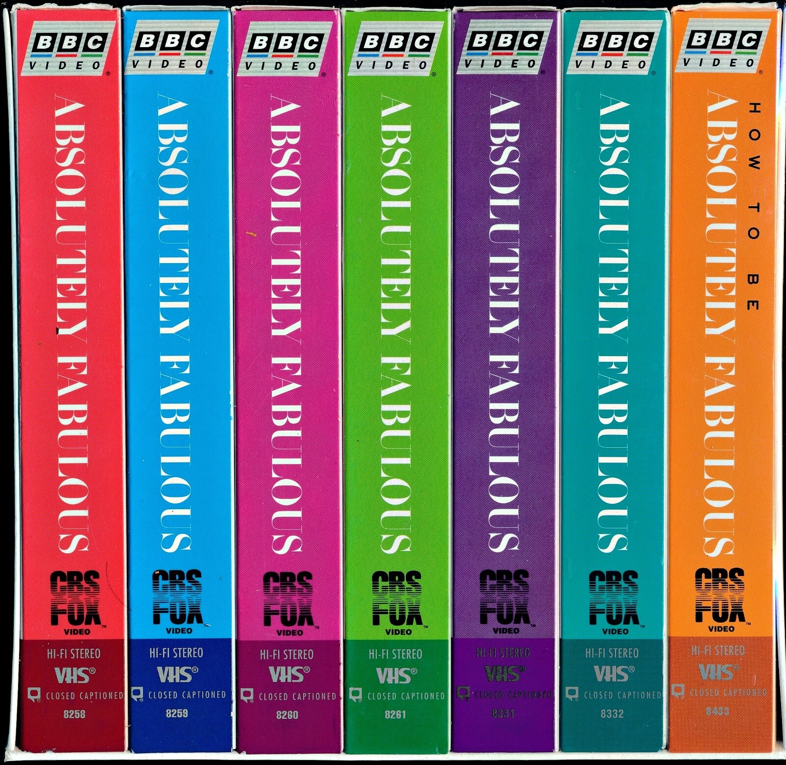 BBC absolutely fabulous CBS FOX vhs 7 tapes JEN SAUNDERS box set 1996 ...