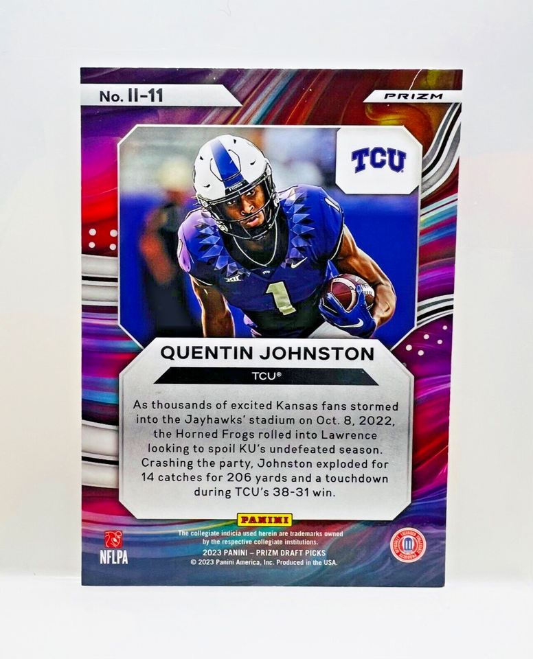 2023 Panini Prizm Draft Quentin Johnson Picks InstantImpact GoldIce RC ...