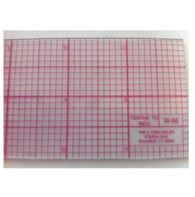 C-Thru 2" x 12" W-66 Graph Rulers,clear,plastic,great for pattern ...