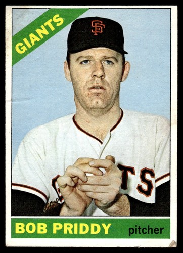 1966 Topps HI # SP Bob Priddy VG San Francisco Giants #572 *Noles2148 ...