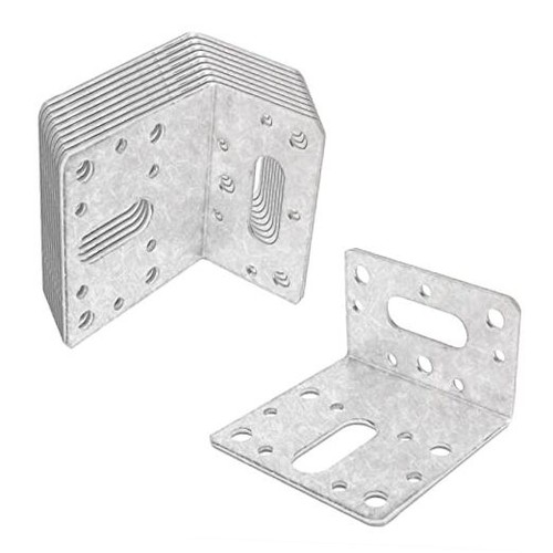 10 Pack Adjustable Slot L Bracket, Hot Dip Galvanized Steel Connector ...