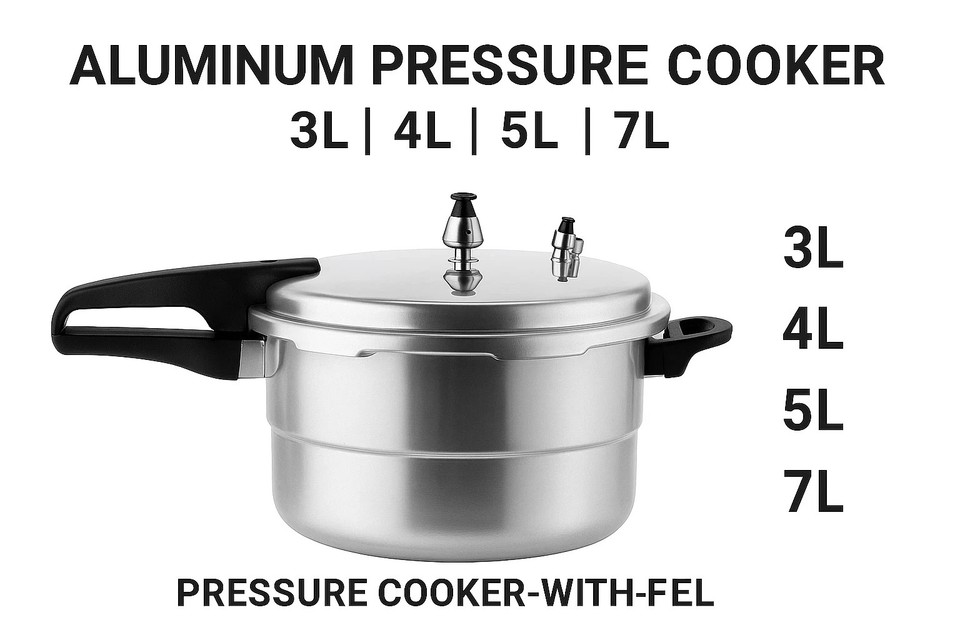 Pressure Cooker with Fire Burner Aluminium Fast Cooking Kitchen UK ...