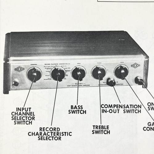 1953 Brook PreAmp Model 7 Wire Schematic Service Manual Vintage ...