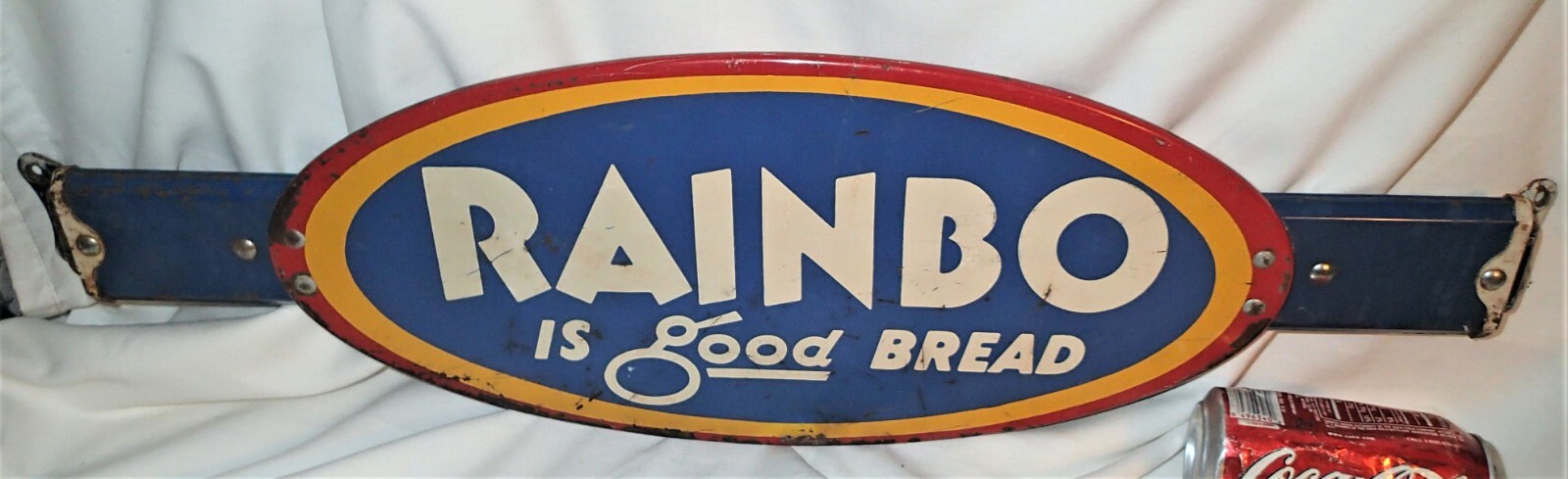 ANTIQUE USA NON PORCELAIN RAINBO BREAD COUNTRY BAKERY FOOD STORE DOOR ...
