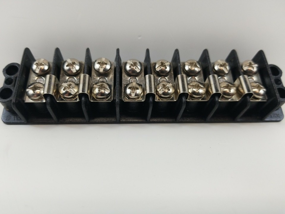 Terminal Block Barrier 8 position block with 6 jumpers | eBay
