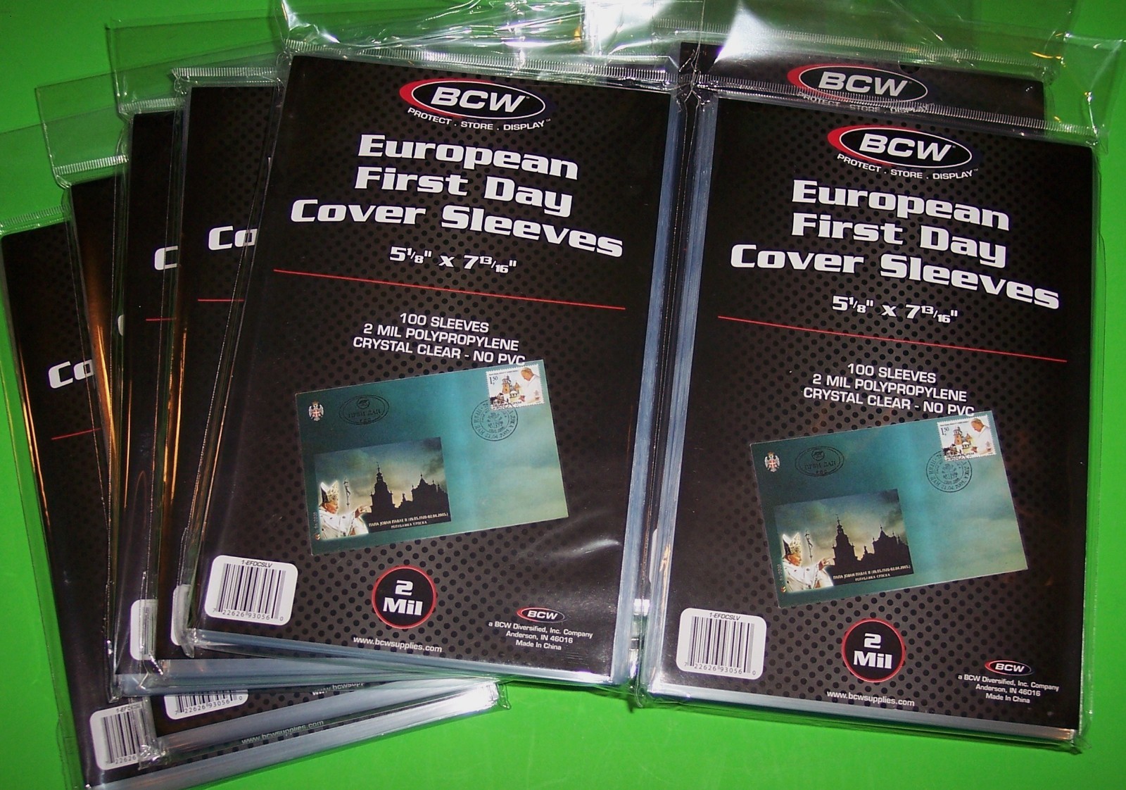 1000 EUROPEAN FIRST DAY COVER POLY SLEEVES, ARCHIVAL SAFE, CLEAR, BCW ...