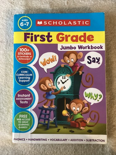 Scholastic First Grade Jumbo Workbook Ages 6-7 21A 9781546108993| eBay