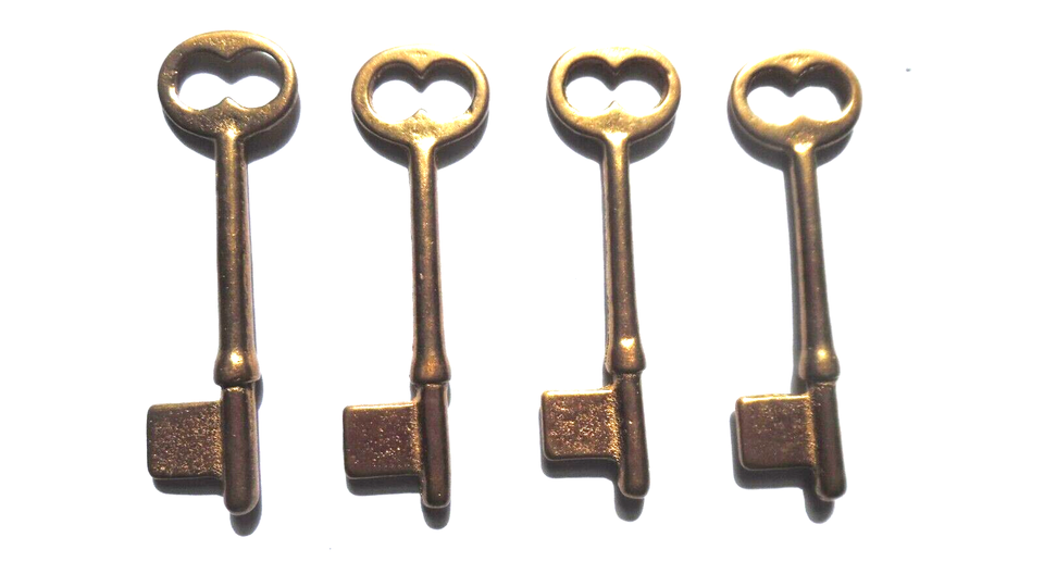 Vintage Brass Skeleton Key Blanks Lot of 4 | eBay