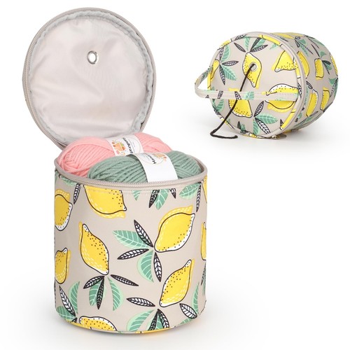 Katech Small Yarn Bag With Holes, Portable Yarn Storage Case for ...