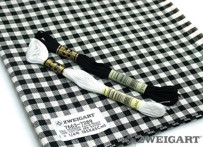 Zweigart Linen 32ct Murano Lugana Checked Pattern Black 7663-7289 | eBay