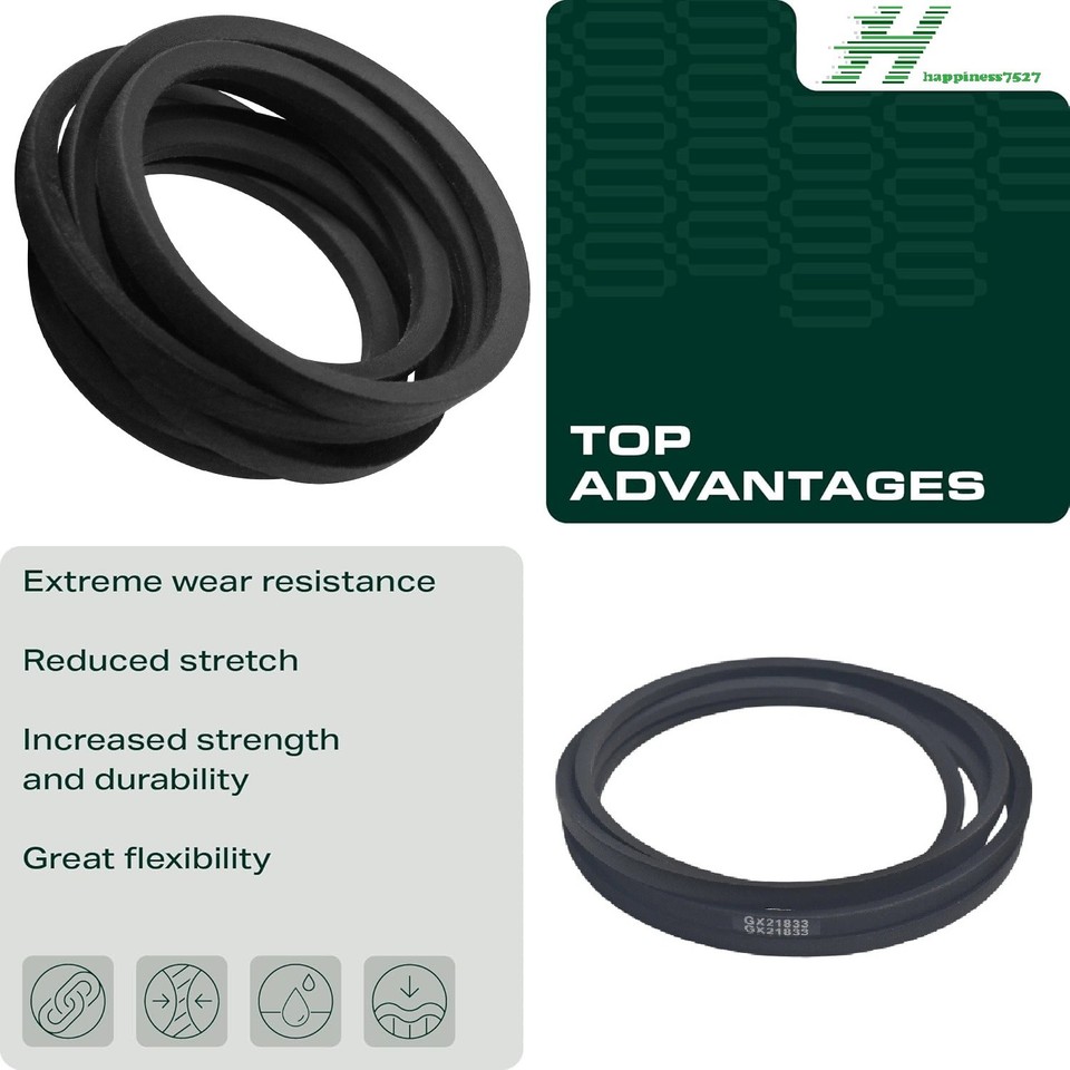 Deck Belt GX21833 Fit John Deere GX20571 D140 D150 L120 LA145 Mower (1/ ...