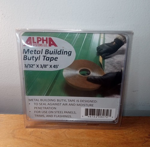 ALPHA SYSTEMS LLC. Metal Building Butyl Tape 3/32" x 3/8" x 45' New | eBay