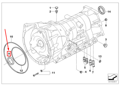 NEW BMW 5 E60 AUTO TRANS INPUT SHAFT SEAL 24317519352 7519352 ORIGINAL ...