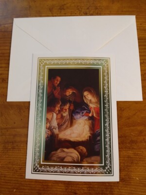 Nativity Scene Christmas Card with White Envelope 268678 | eBay
