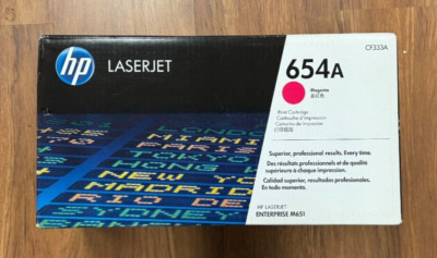 New Sealed HP LaserJet 654A Toner Cartridge Magenta CF333A M651 | eBay
