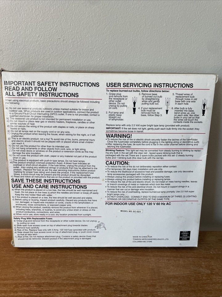 NEW Vntg Golden Sleigh Christmas 50ct Miniature Light Set Petal ...