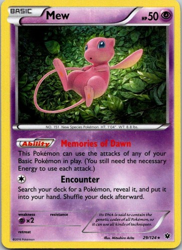 Pokémon TCG Mew 29/124 Fates Collide | eBay