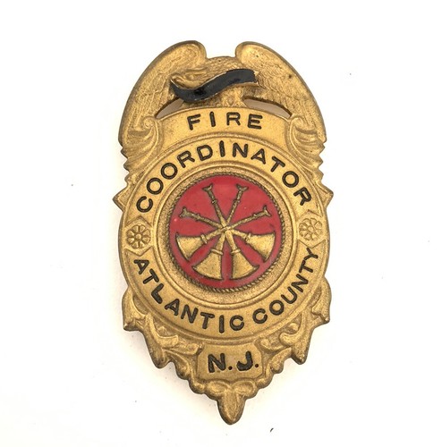 Vintage Obsolete Atlantic City County NJ Fire Coordinator Department ...
