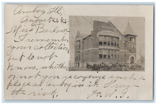 1905 Barlow Building Amboy Dixon Illinois IL RPPC Photo Posted Antique ...