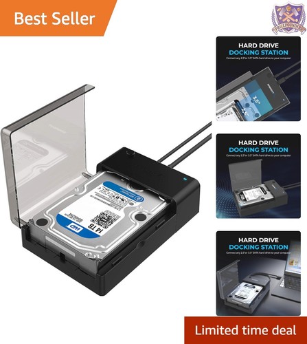 USB 3.0 SATA External Hard Drive Dock 2.5 3.5in UASP Fast Backup ...
