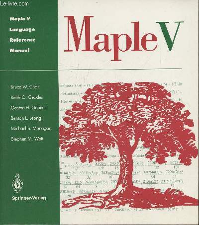 Maple V language reference manual - Char Bruce W., Geddes Keith O | eBay
