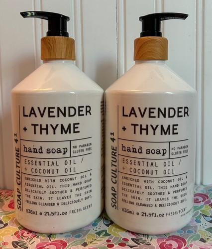 LOT OF 2 SOAP CULTURE 41 LAVENDER + THYME LIQUID HAND SOAP 21.5oz HOME & BODY CO | eBay