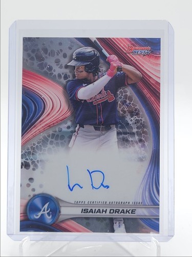 ISAIAH DRAKE 1 2024 BOWMAN'S BEST AUTOGRAPH BASEBALL BRAVES AUTO Q3952 ...