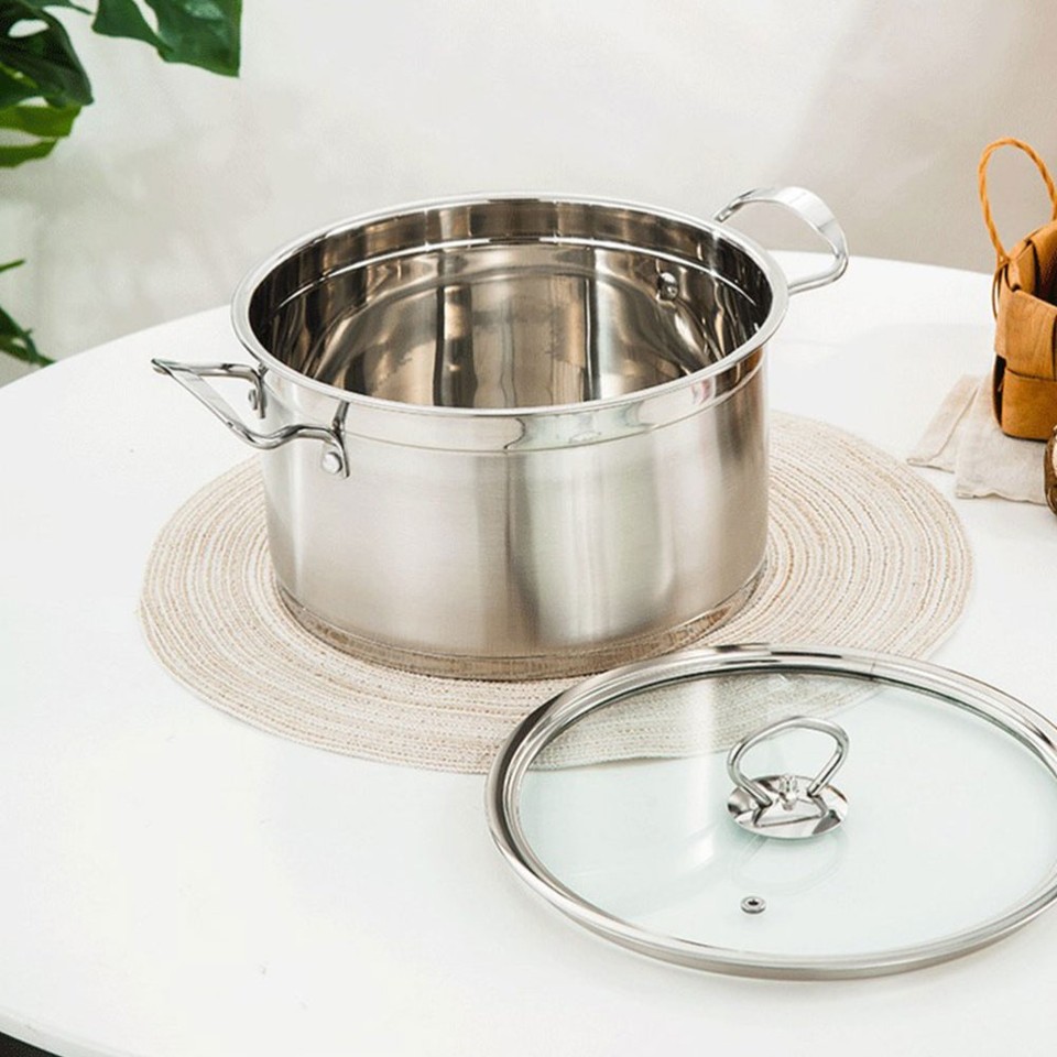 Stainless Steel Soup Pot Multifunctional Pot with Glass Lid Multi ...