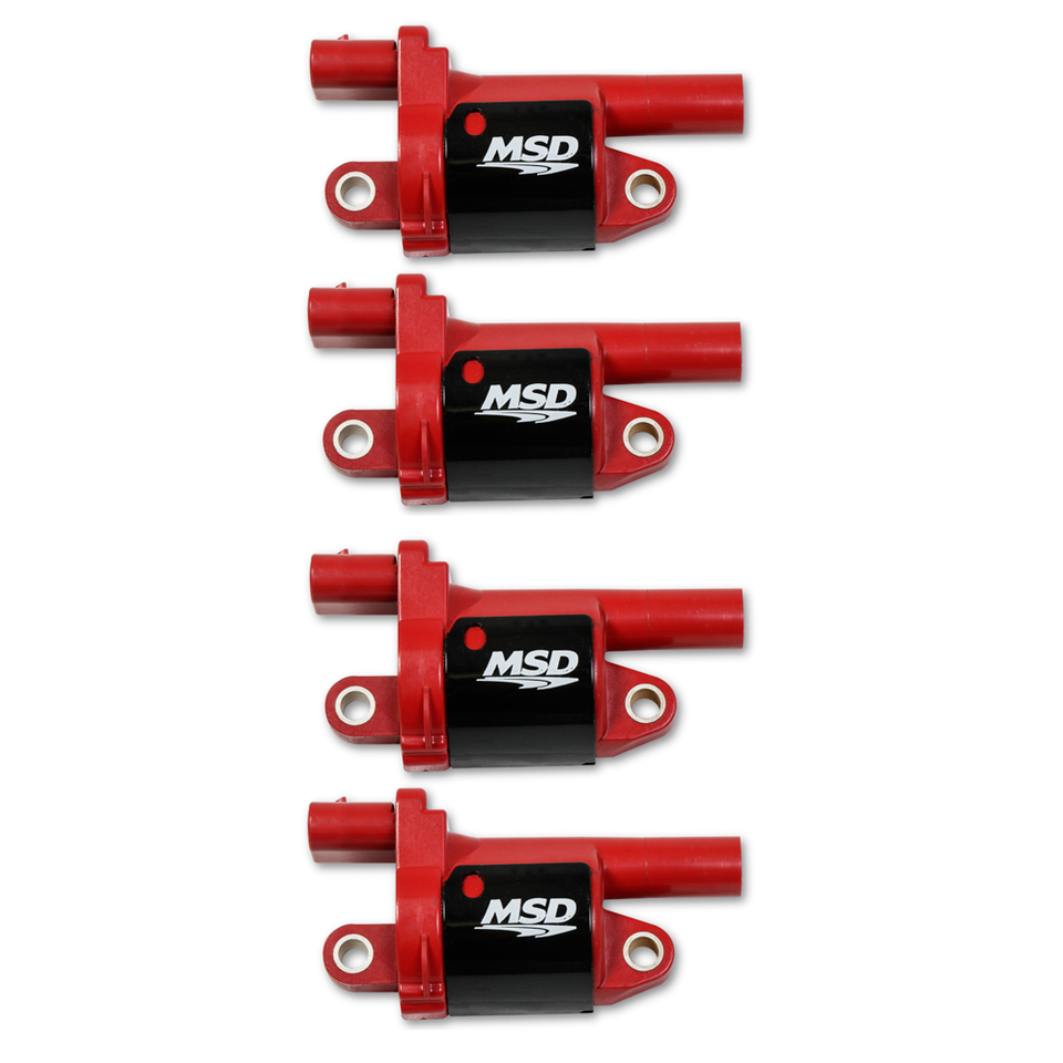 MSD GM Gen V Blaster Ignition Coil Red 8-Pack Round For Chevrolet, GMC ...