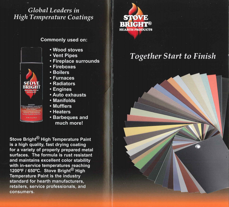 Forrest Stove Bright 1200°F High Temperature Spray Paint, Fireplace ...
