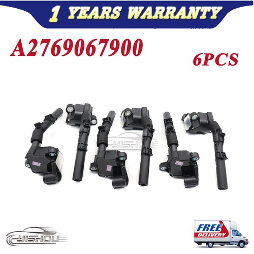 6PCS Ignition Coil & Spark Plug For Mercedes-Benz E400 C400 CLS400 ...