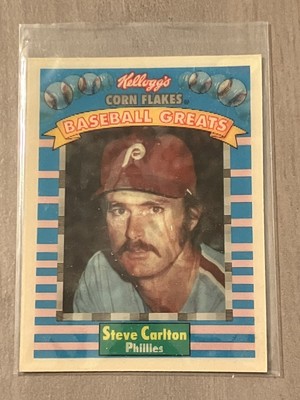 Steve Carlton 1991 Sportflics Kelloggs Corn Flakes Baseball Greats ...