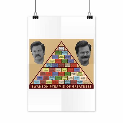 Ron Swanson Pyramid of Greatness Poster Swanson Pyramid of Greatness ...