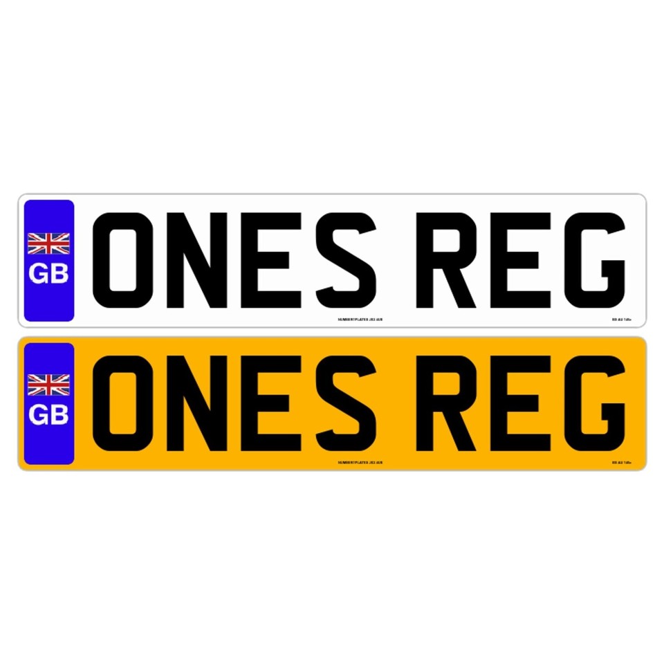 Car Number Plates - Premium Car Reg Plates - EV/UK/GB Legal - Front ...