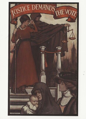 POSTCARD "Justice Demands the Vote" Womens Rights/Suffrage 1910 Poster ...