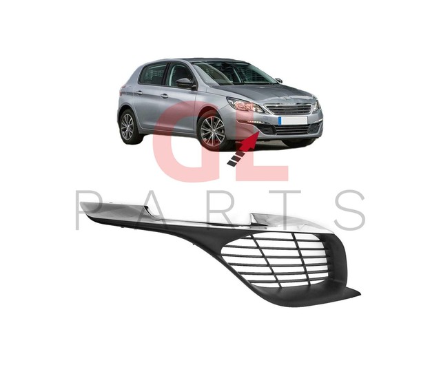 for PEUGEOT 308 13-19 Front Bumper Fog Grille Light Cover Right O/s ...
