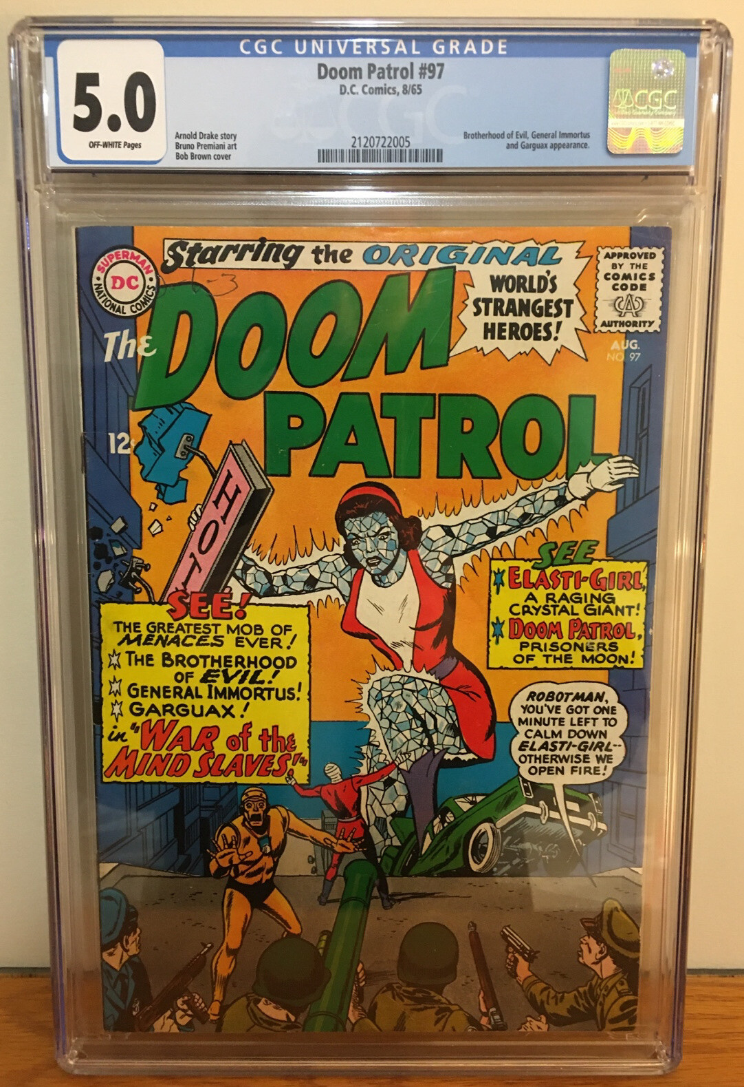 DOOM PATROL #97 1965 CGC 5.0 BROTHERHOOD OF EVIL GENERAL IMMORTUS ...