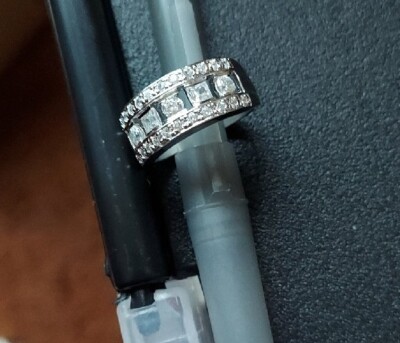 QVC 925 silver womens ring with CZ stones size 6.5 to 7.0 & 4.80g | eBay