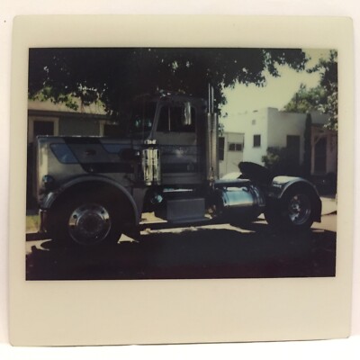 Semi Tractor Trailer Big Rig Truck Freight Haul Vintage Photo Polaroid ...