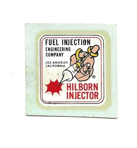 Vintage Water Decal Hilborn Injector 1.25" square | eBay