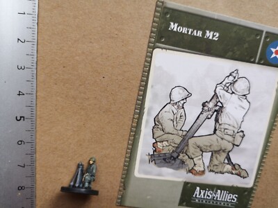 AXIS & ALLIES / M2 MORTAR 24/48 /MINIATURE +CARD G136 | eBay