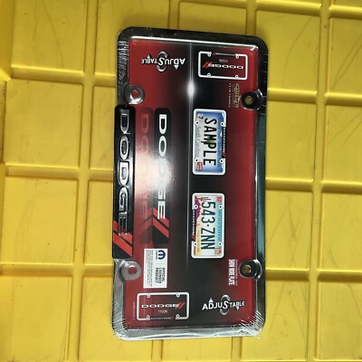 Dodge License Plate Frame Chrome / Red from Cruiser Accessories 11036 ...