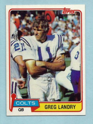 1981 Topps Football Greg Landry #102 Baltimore Colts Massachusetts NM ...