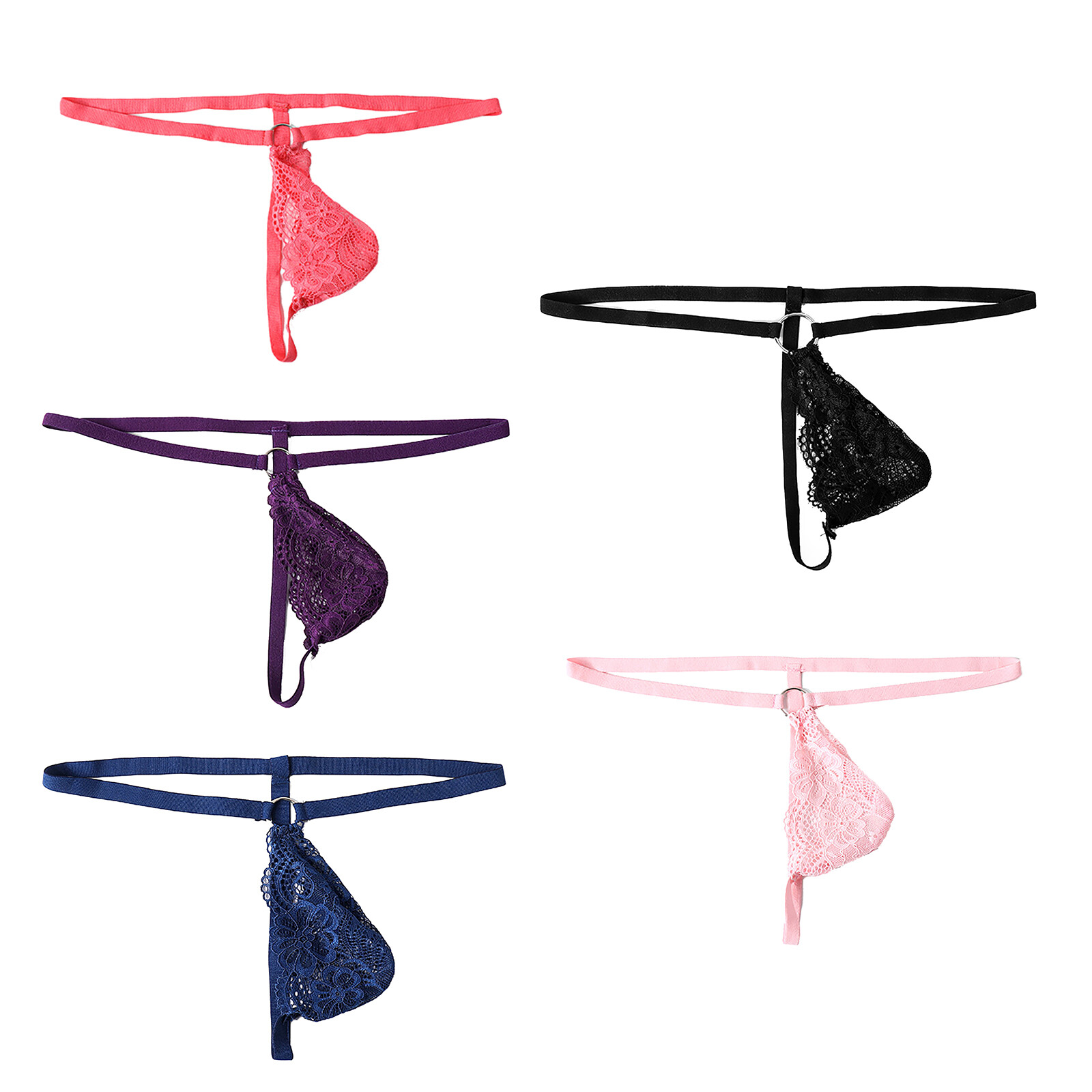 Men G-String Lace Underwear Transgender Thongs Fancy Trunks Erotic ...