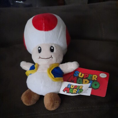 Super Mario TOAD 6.5" plush NWT 2018 Good Stuff Nintendo | eBay